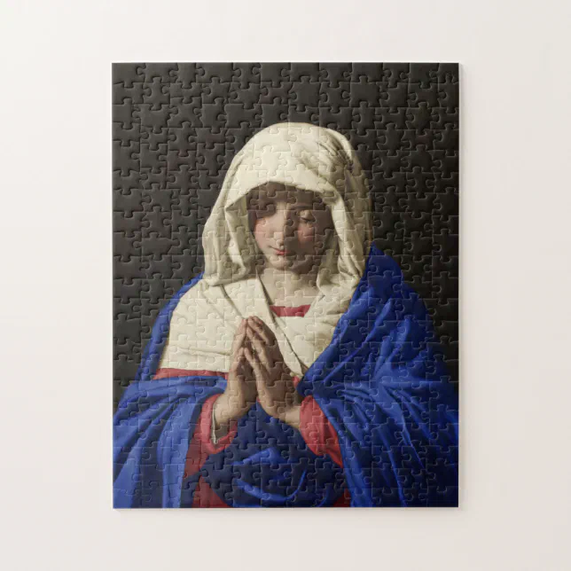 The Virgin Mary Catholic Baroque Painting Jigsaw Puzzle | Zazzle