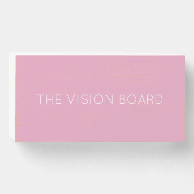 THE VISION BOARD Modern Home Office Art Wooden Box Sign | Zazzle