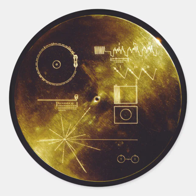 The Voyager Golden Record Classic Round Sticker | Zazzle