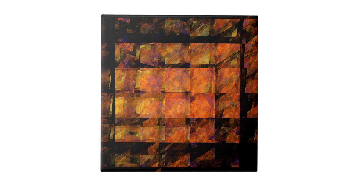 The Wall Abstract Art Tile | Zazzle