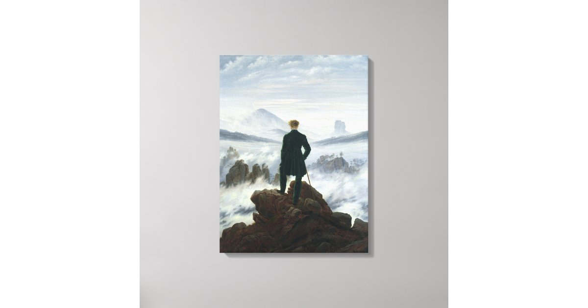 The Wanderer above the Sea of Fog, 1818 Canvas Print | Zazzle