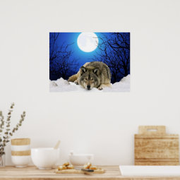 The Watcher wolf Poster | Zazzle