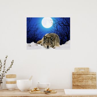 The Watcher wolf Poster | Zazzle