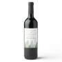 The Watercolor Pine Tree Forest Wedding Collection Wine Label | Zazzle