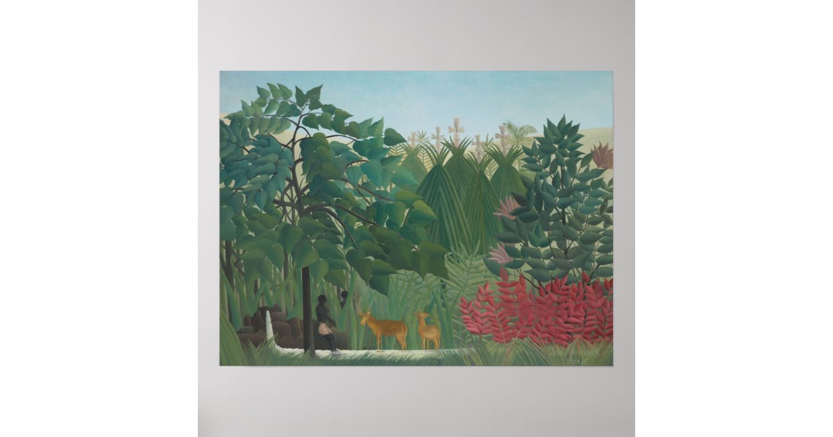 The Waterfall by Henri Rousseau, Vintage Fine Art Poster | Zazzle