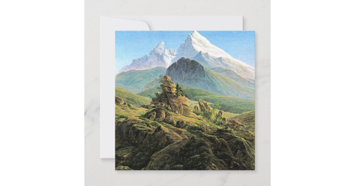 The Watzmann, fine art by Caspar David Friedrich Card | Zazzle