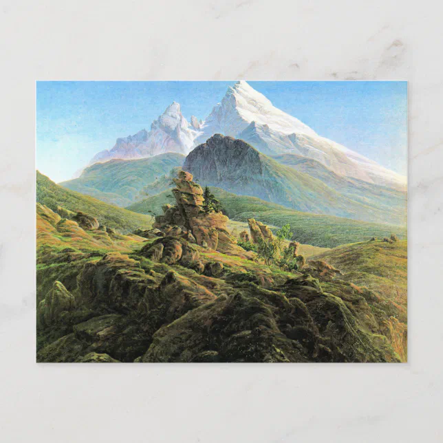 The Watzmann, fine art by Caspar David Friedrich Postcard | Zazzle