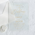The Wedding of Gold Wedding Script Acrylic Invitations | Zazzle