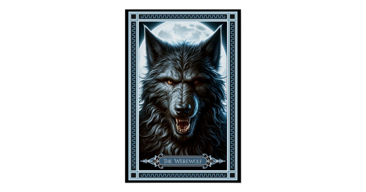 The Werewolf Tarot Card Poster | Zazzle