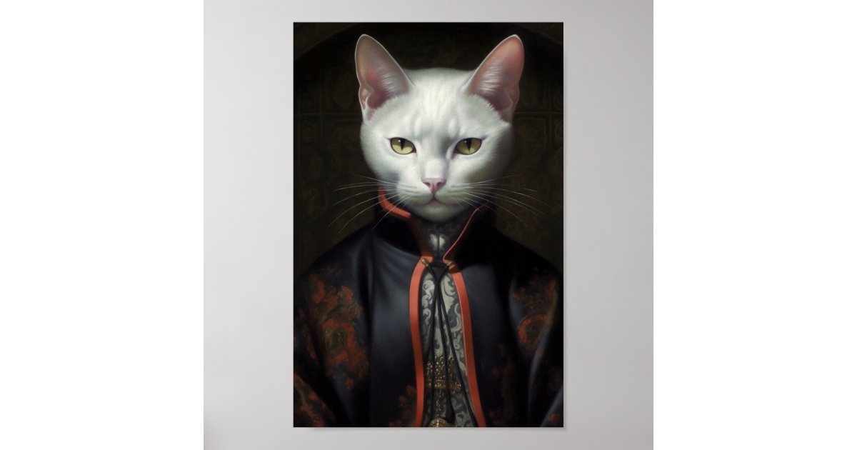 The White Cat Poster | Zazzle