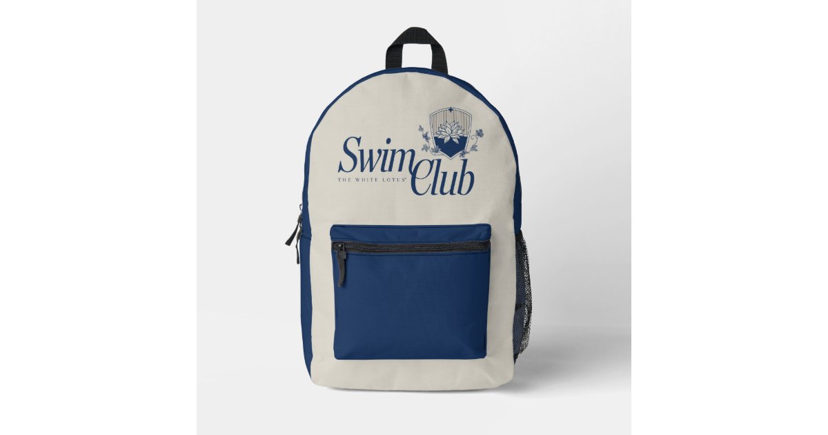 The White Lotus Swim Club Printed Backpack | Zazzle