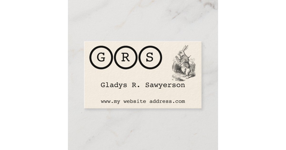 The White Rabbit Business Card | Zazzle