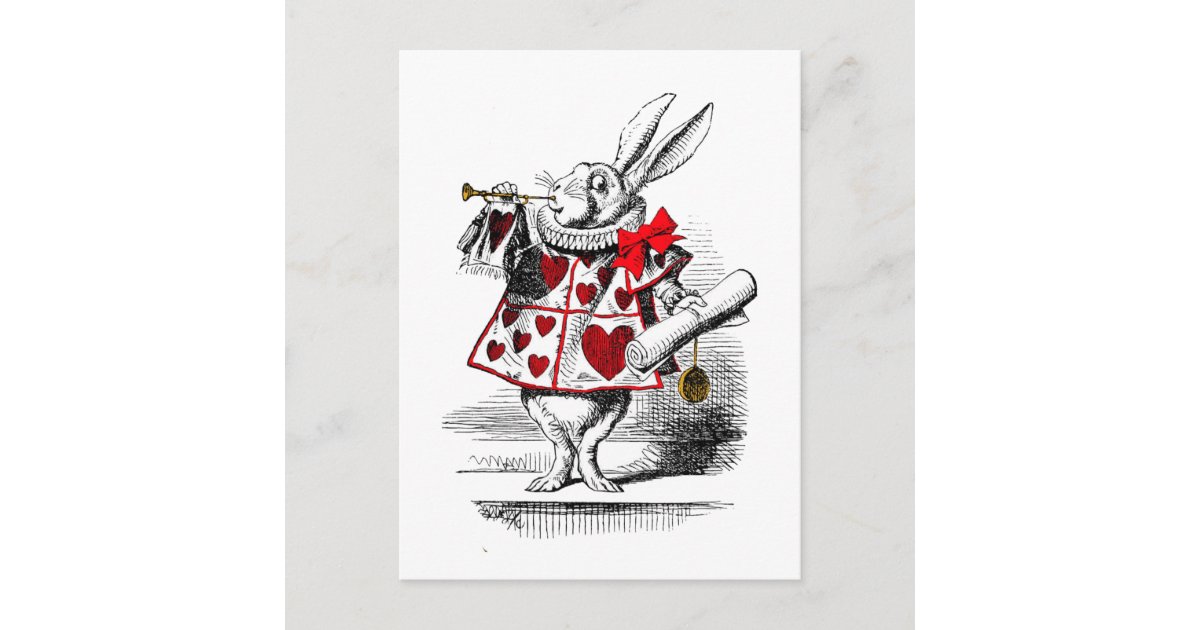 The White Rabbit Postcard | Zazzle