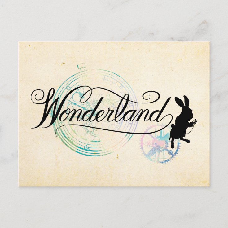 The White Rabbit | Wonderland Postcard | Zazzle