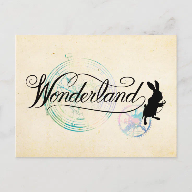 The White Rabbit | Wonderland Postcard | Zazzle