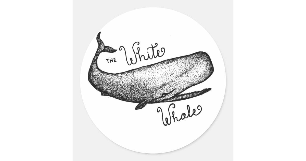 The White Whale Classic Round Sticker | Zazzle