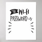 WiFi Password Frameable Poster | Zazzle.com