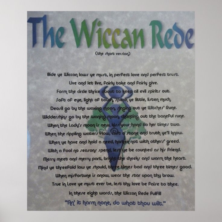 The Wiccan Rede Canvas Poster | Zazzle