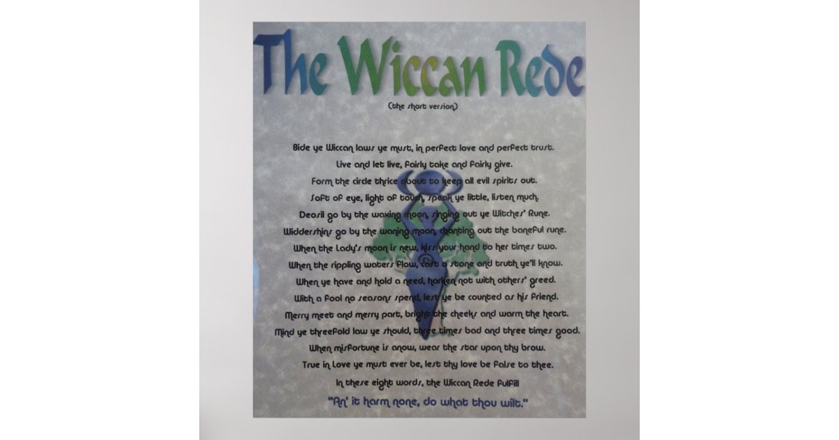 The Wiccan Rede Canvas Poster | Zazzle