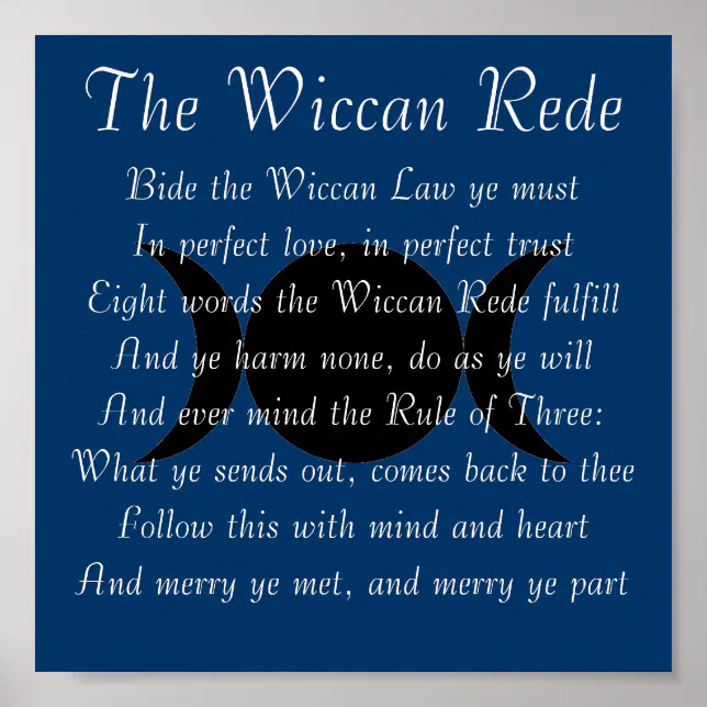 The Wiccan Rede (short version) Poster | Zazzle
