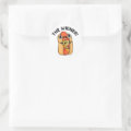 The Wiener Funny Winner Hot Dog Pun Classic Round Sticker | Zazzle
