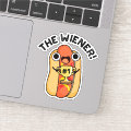 The Wiener Funny Winner Hot Dog Pun Sticker | Zazzle