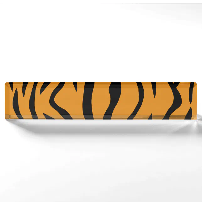 The Wild Tiger Stripes Desk Name Plate | Zazzle