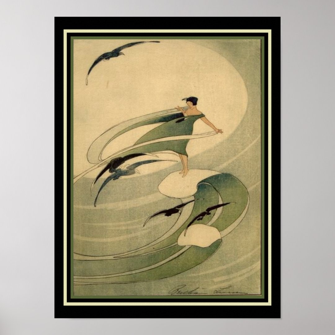 The Wind Sprite Art Deco Print | Zazzle