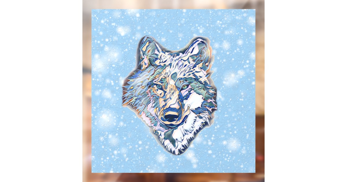 The Winter Wolf Window Cling | Zazzle