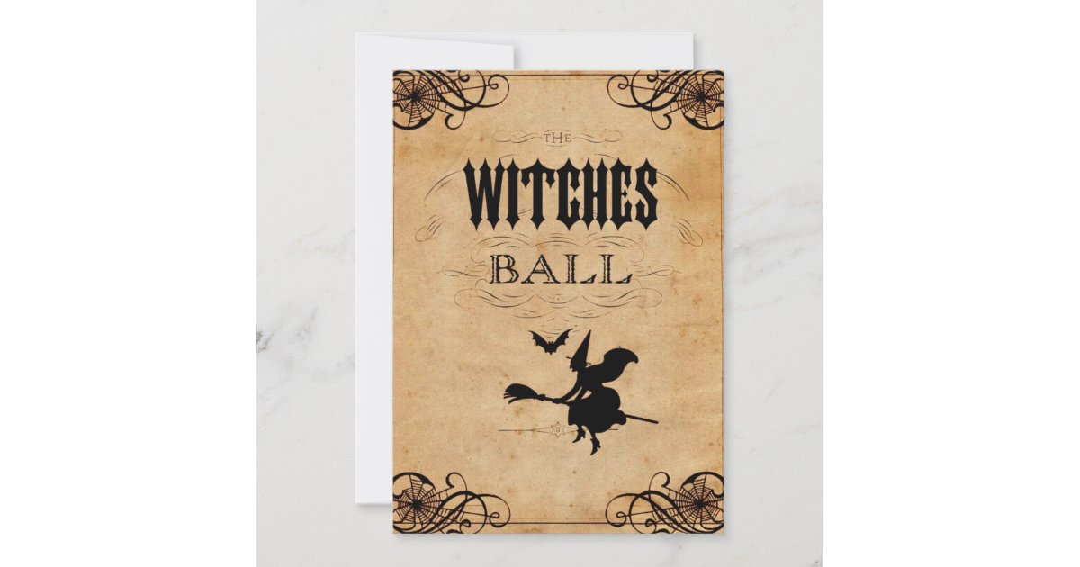The Witches Ball Halloween Party Invitation | Zazzle