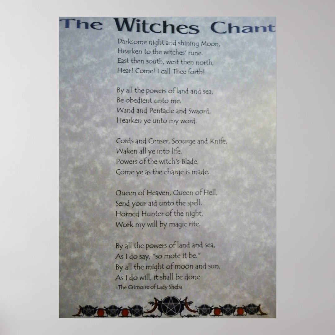 The Witches Chant Poster | Zazzle