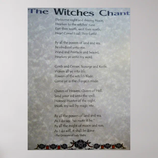 The Witches Chant Poster | Zazzle