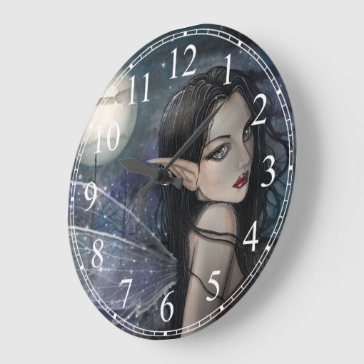 The Witching Hour Gothic Fairy Wall Clock | Zazzle