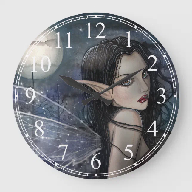The Witching Hour Gothic Fairy Wall Clock | Zazzle