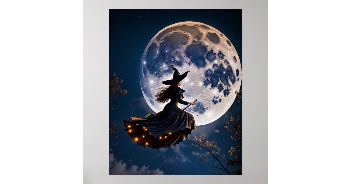 The Witch's Flight Poster | Zazzle