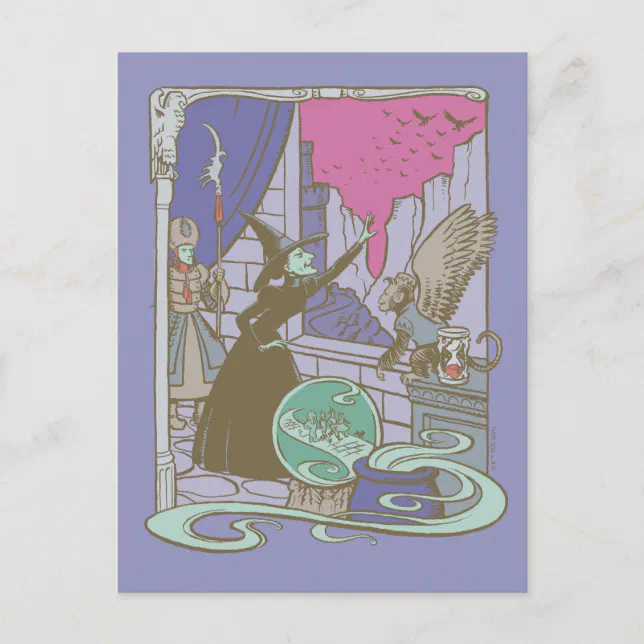 The Wizard Of Oz™ | Storybook Wicked Witch™ Postcard | Zazzle