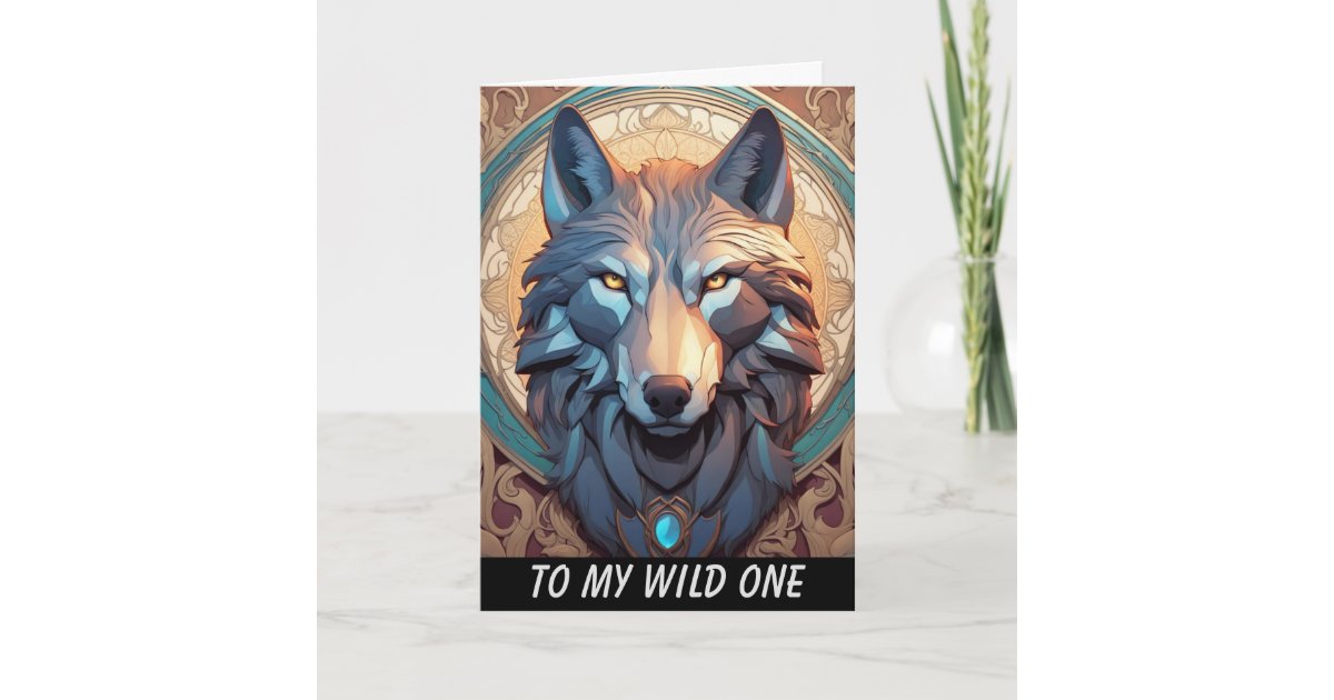 the wolf birthday card | Zazzle