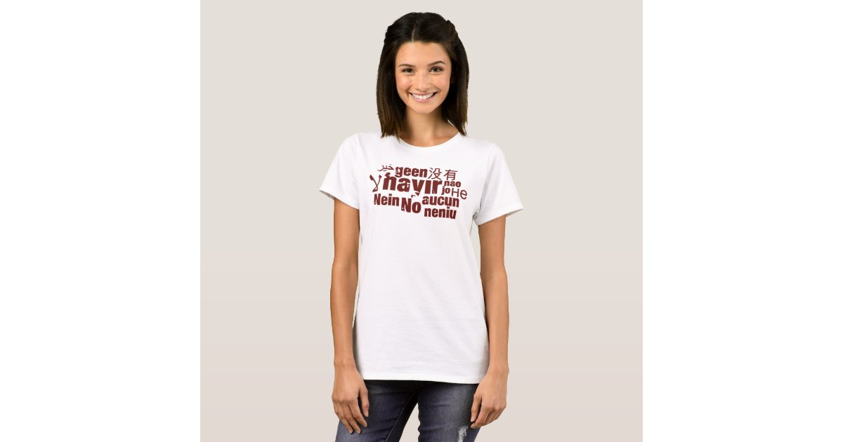 The Word No In Different Languages T Shirt Zazzle the-word-no-in-different-languages-t-shirt-zazzle