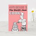 The Word's Best Cook - Happy Birthday Card | Zazzle