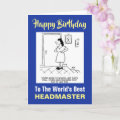 The Word's Best Headmaster - Happy Birthday Card | Zazzle