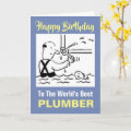 The Word's Best Plumber - Happy Birthday Card | Zazzle