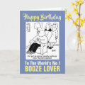 The Word's Number 1 Booze Lover - Beer Drinker Card | Zazzle