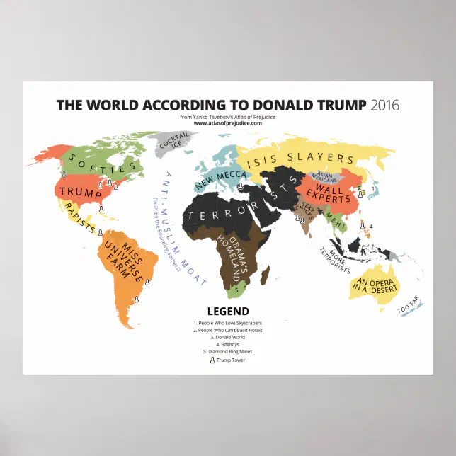 The World According to Donald Trump Poster | Zazzle