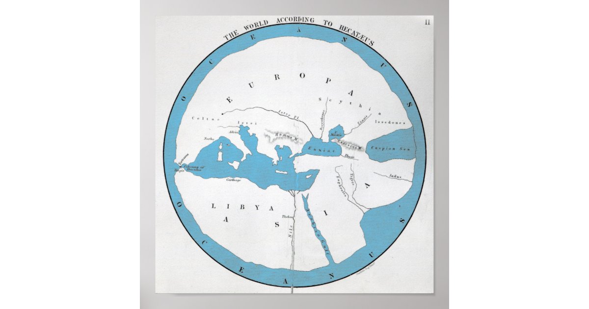 The world according to Hecataeus Poster | Zazzle