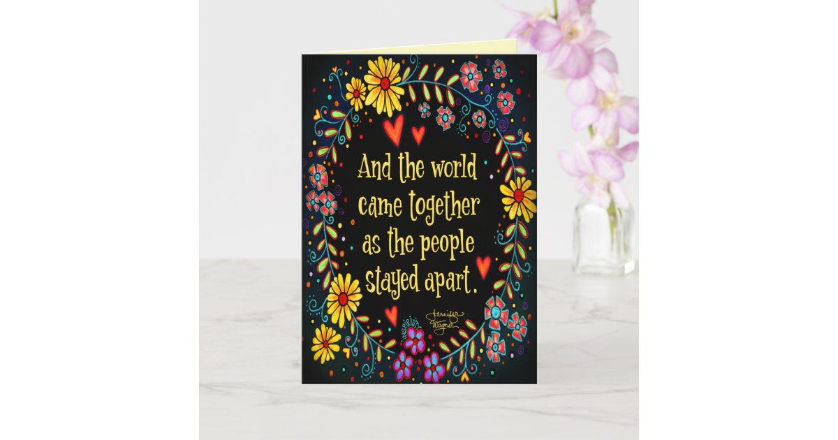 ‘The World Came Together” Inspirivity Card | Zazzle