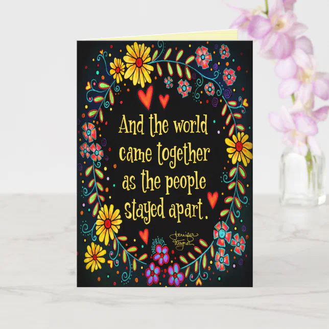 ‘The World Came Together” Inspirivity Card | Zazzle