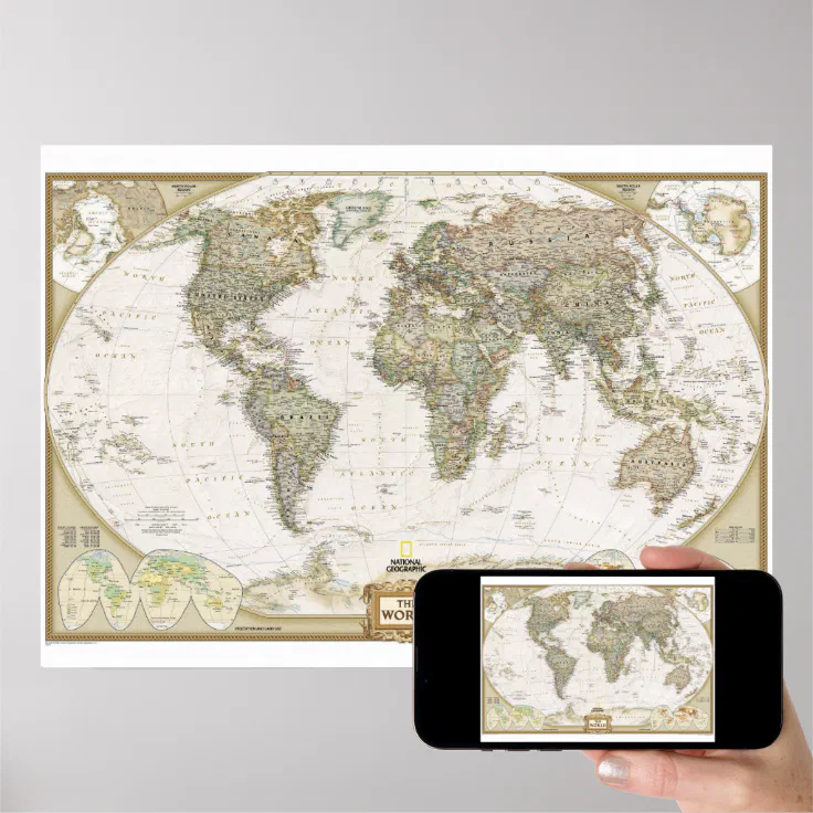The world map poster | Zazzle