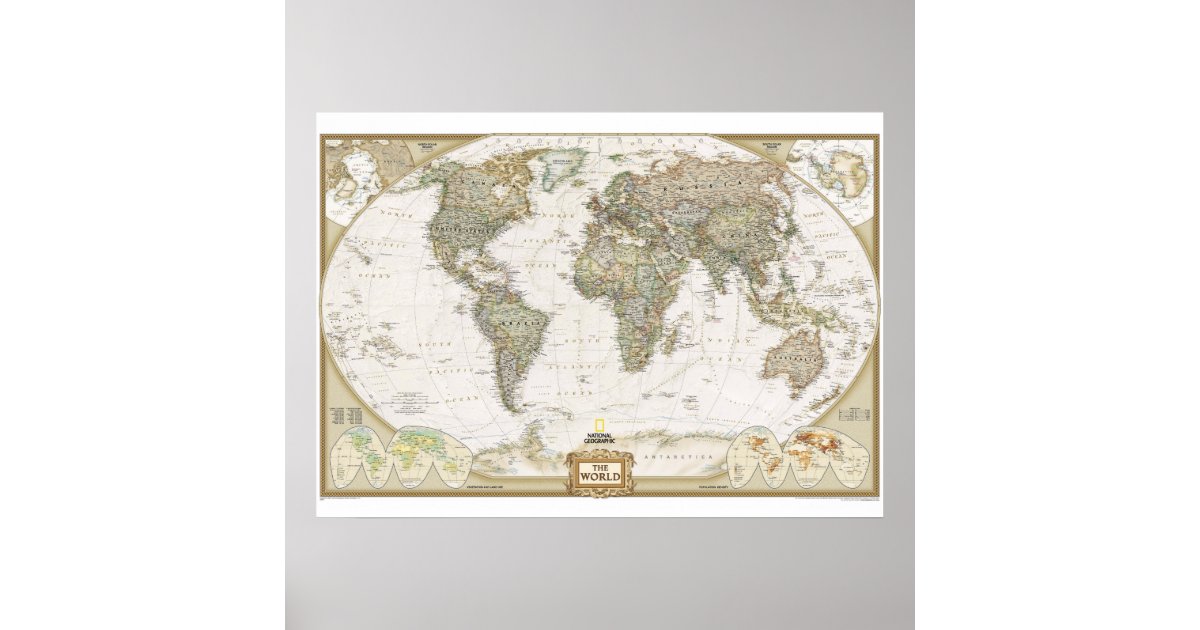 The world map poster | Zazzle