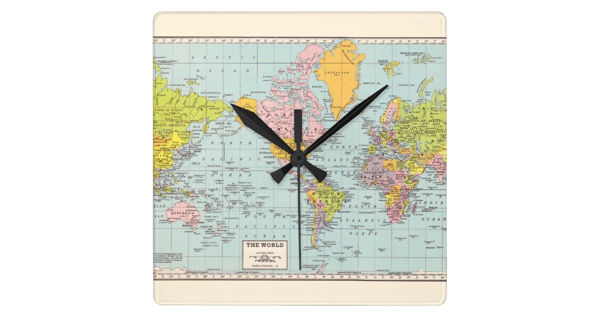 The World Map Wall Clock | Zazzle.com