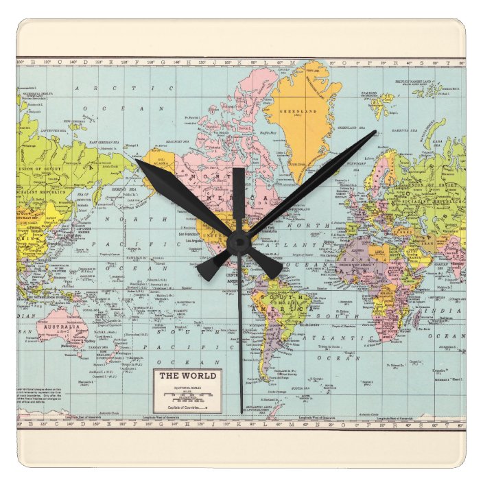 The World Map Wall Clock | Zazzle.com